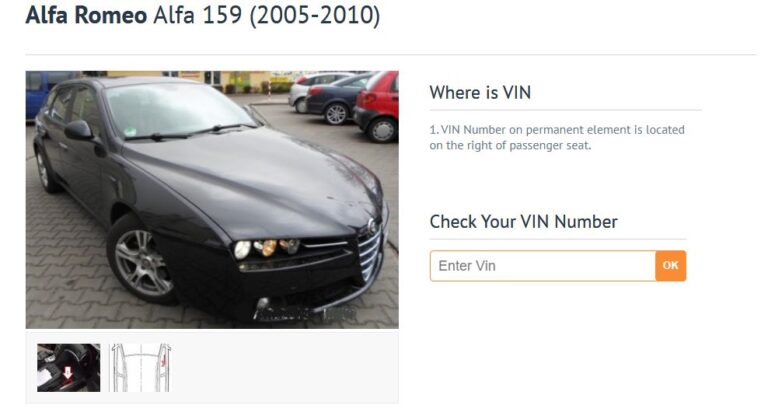 Alfa Romeo - how to find, decode and check VIN number? - Where is VIN ...