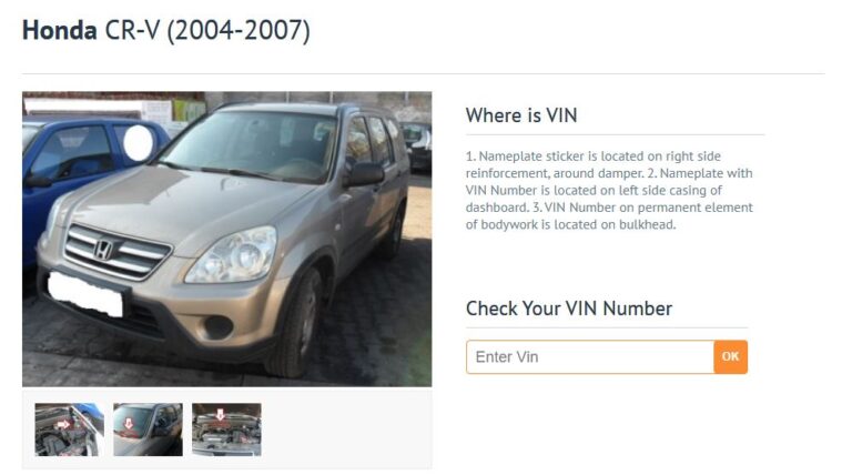 Honda - how to find, decode and check the VIN? - Where is VIN Number ...
