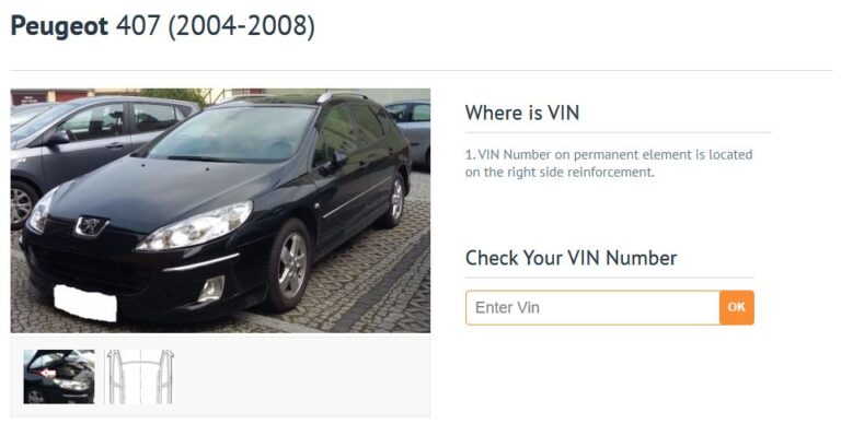 Peugeot - how to find, decode and check the VIN number - Where is VIN ...