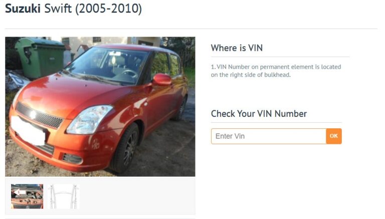 Suzuki - how to find and decode the VIN number? - Where is VIN Number ...